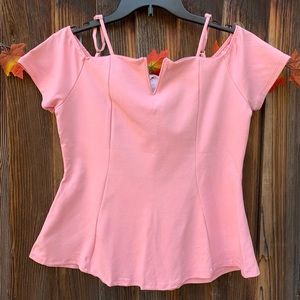 Tops | Womens Blush Pink Off Shoulders And Straps Top | Poshmark